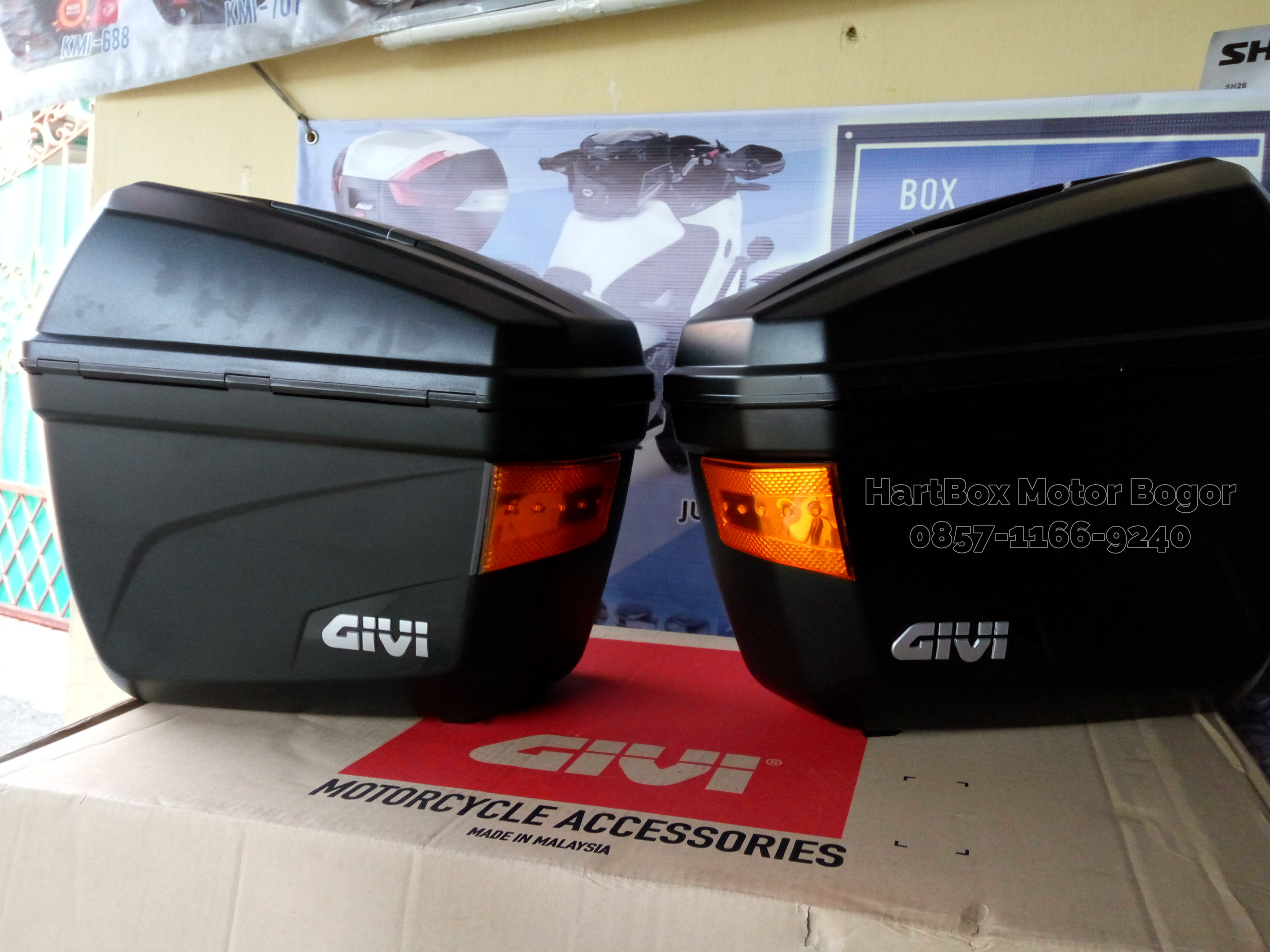Box Motor Givi E22NS Mika Orange | Box Givi E 22| Box Touring Sidebox ...