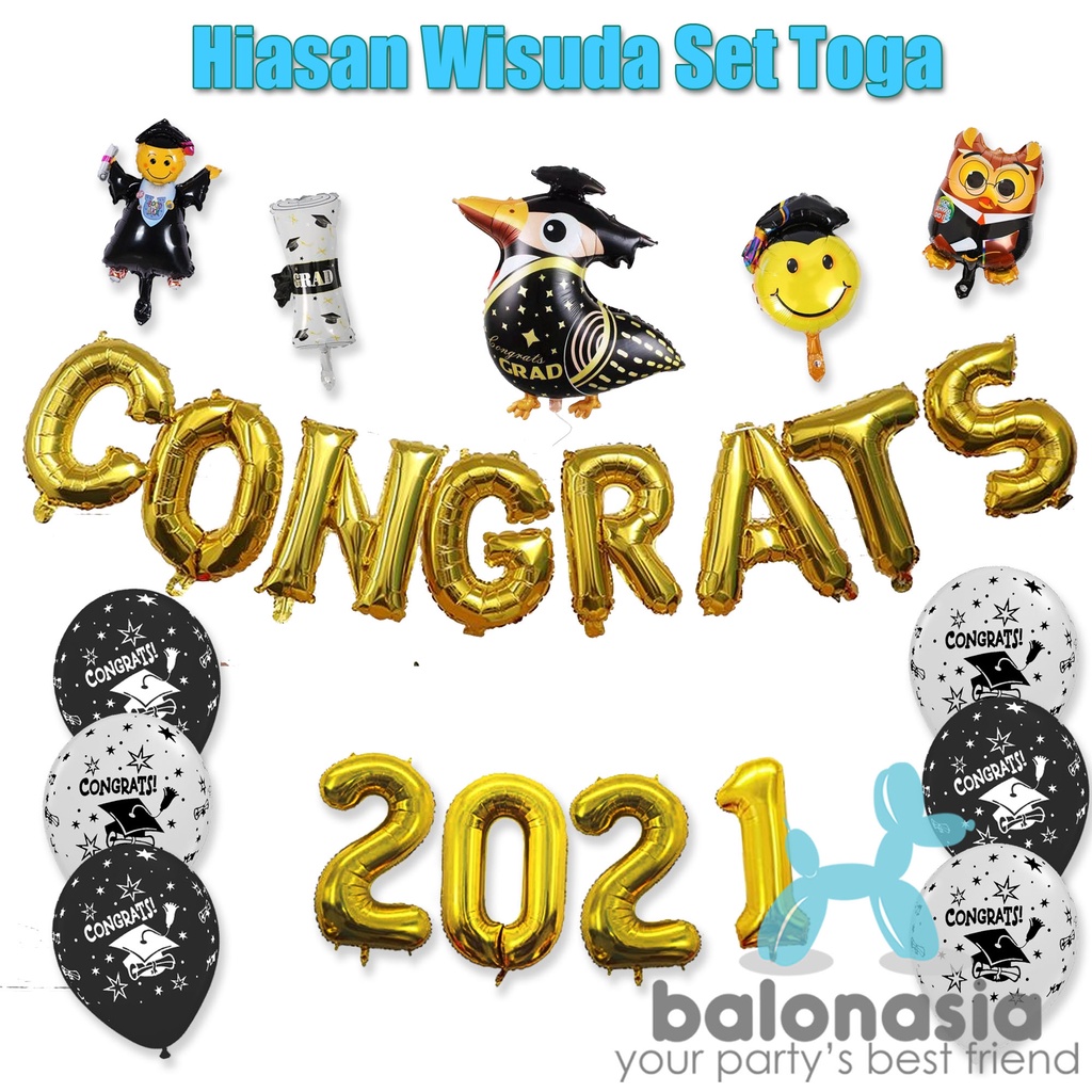 Balonasia Balon Wisuda Set Toga | Lazada Indonesia