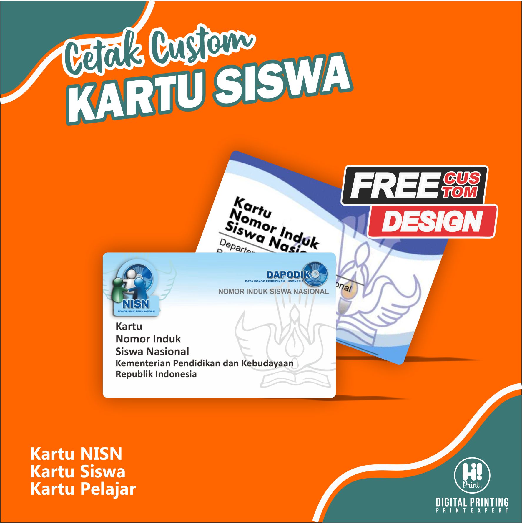 Cetak Kartu Siswa,Kartu NISN,Kartu Pelajar | Lazada Indonesia