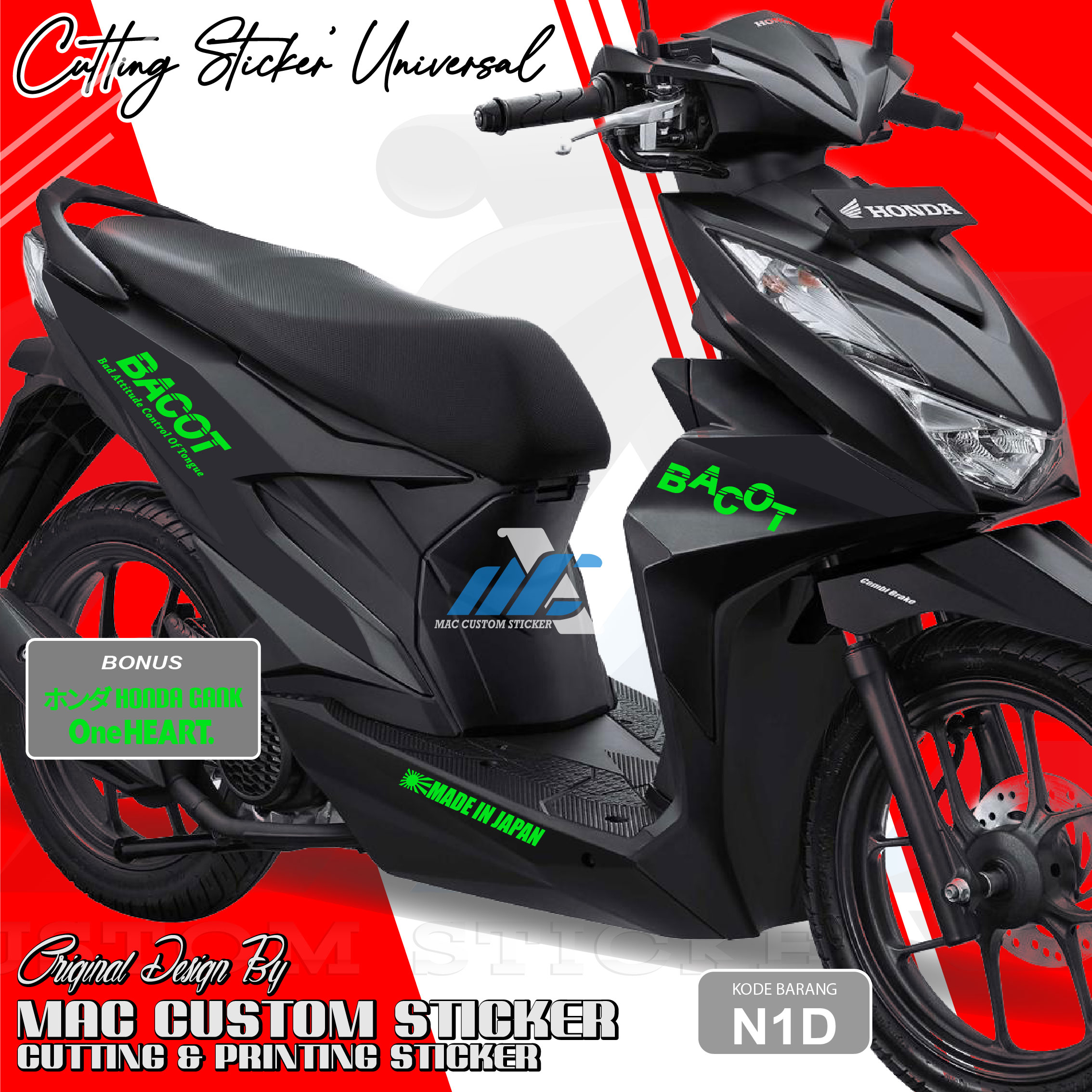 STICKER STRIPING BEAT STREET BACOT - STIKER BEAT STRIPING BACOT MOTOR ...
