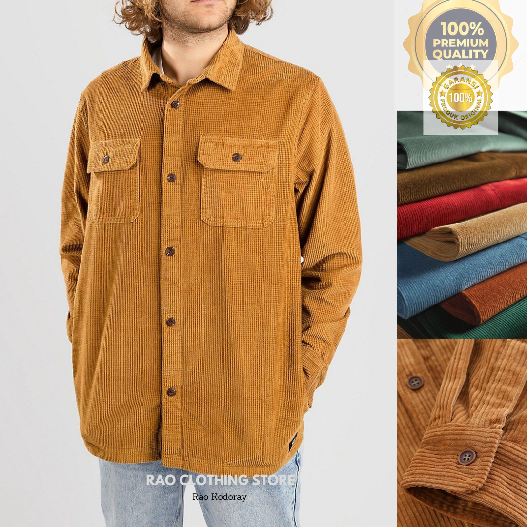 Kemeja corduroy pria / Korduroi shirt New // RAO // RAOCLOTH | Lazada ...