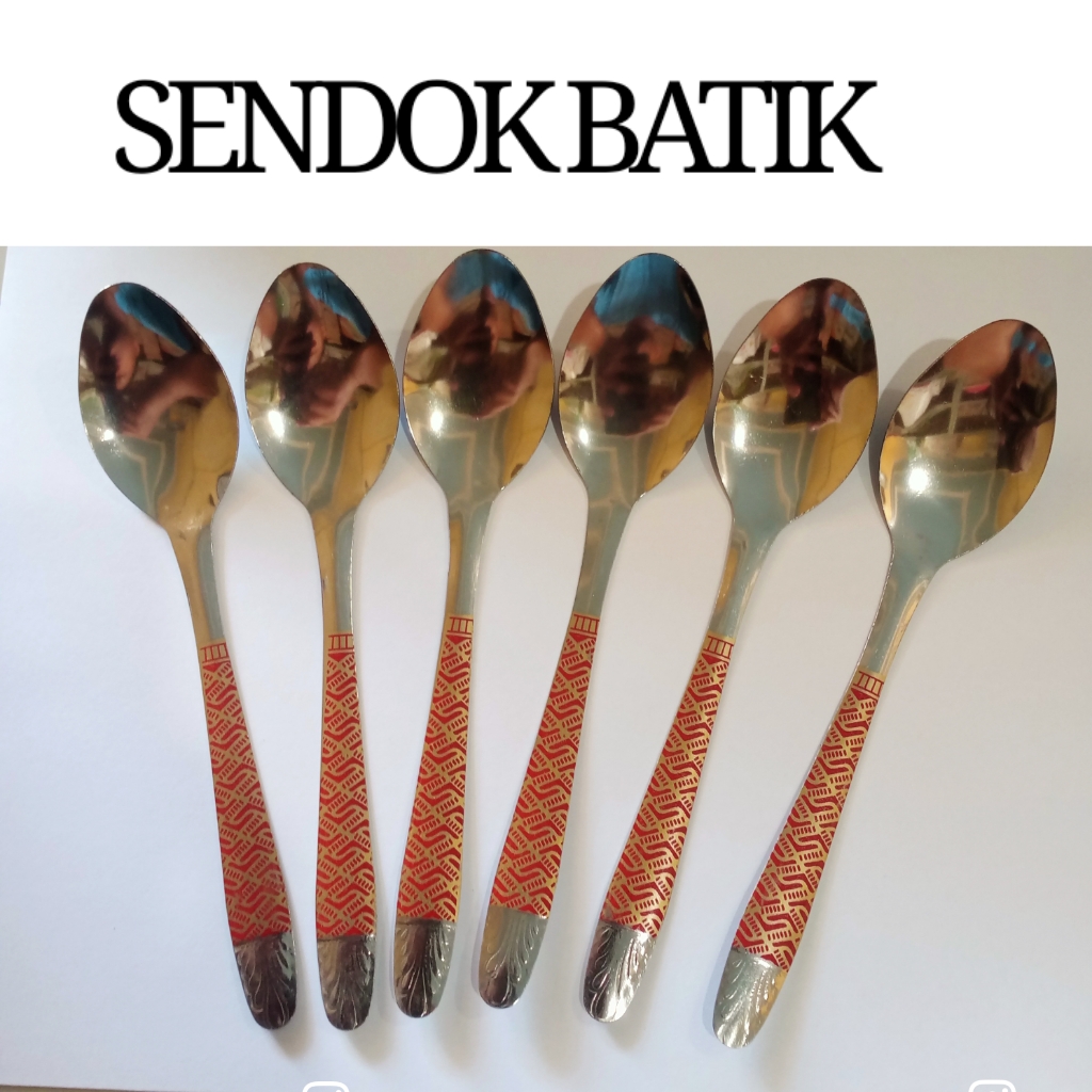 RUI XING SENDOK MAKAN MOTIF BATIK ISI 12 PCS / SENDOK MAKAN / PERANGKAT ...