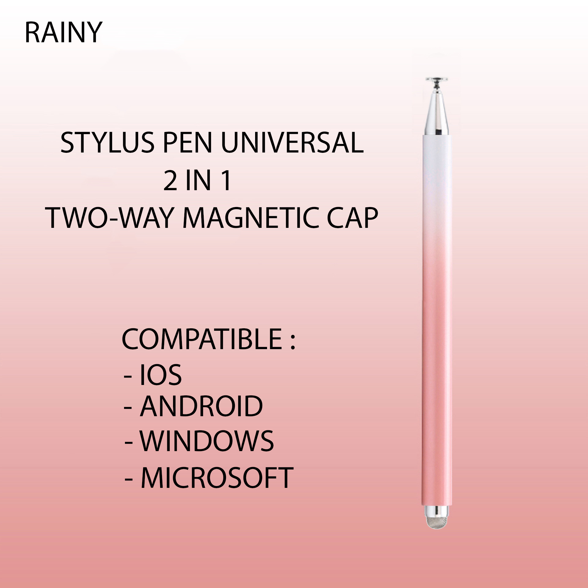 ED - STYLUS PEN UNIVERSAL 2 IN 1 MAGNETIC CAP / CAPACITIVE STYLUS TOUCH ...