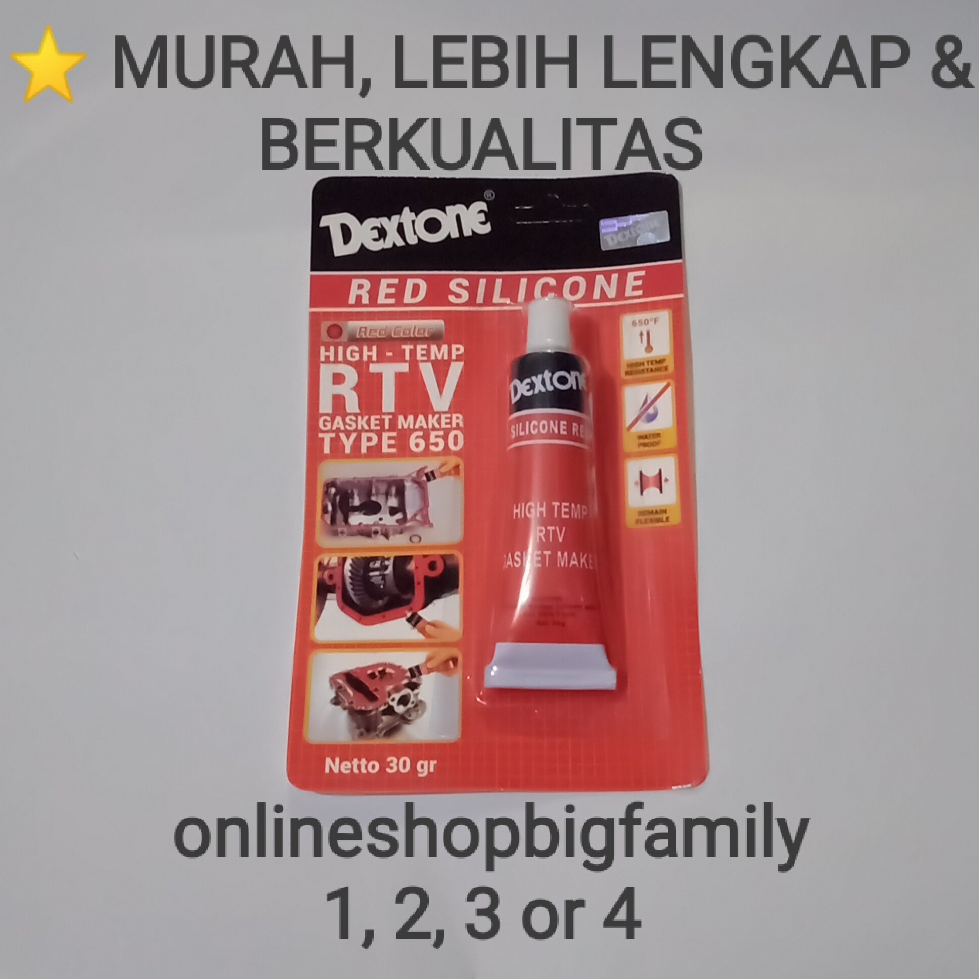 LEM PAKING RED SILICONE 30 GRAM | Lazada Indonesia