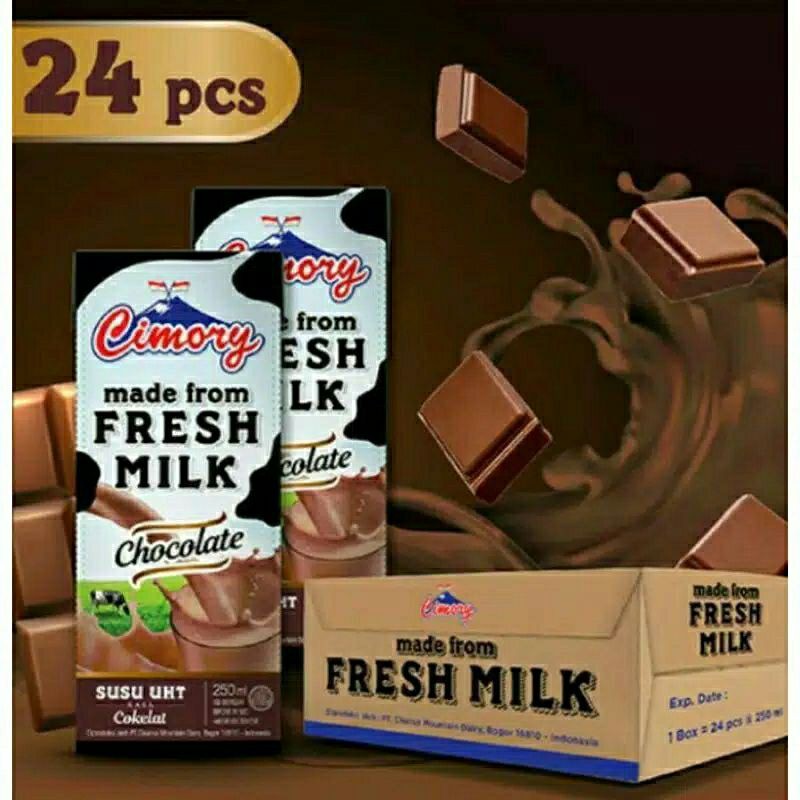 Susu Cimory 250 Ml 1 Dus Isi 24 Botol Kotak Varian Cashew Chocolate ...