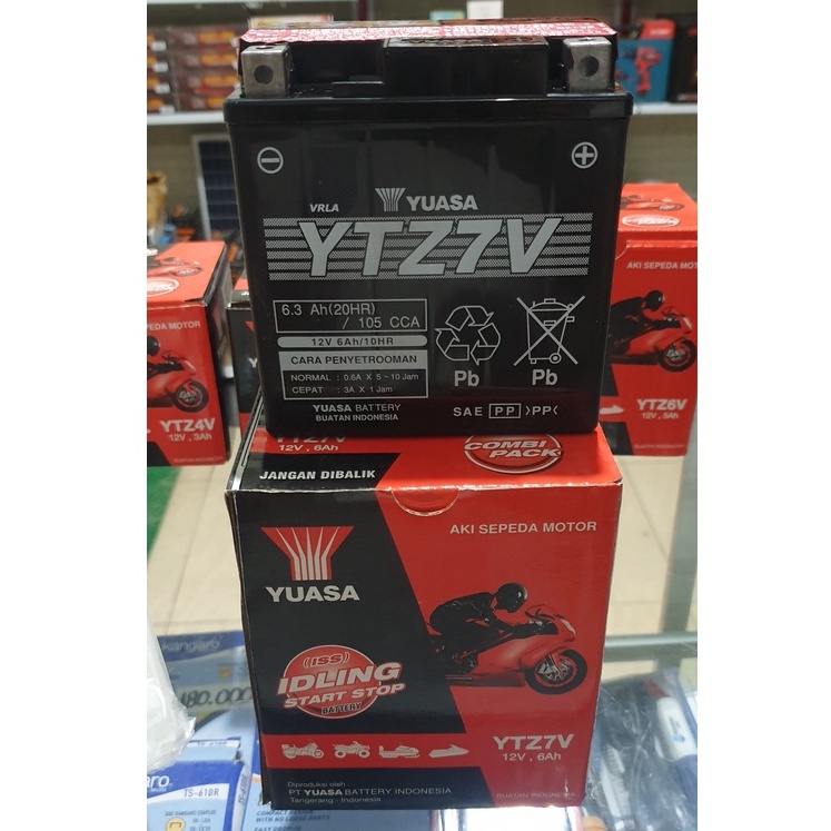 Aki Motor Yuasa YTZ7V aki kering | Lazada Indonesia