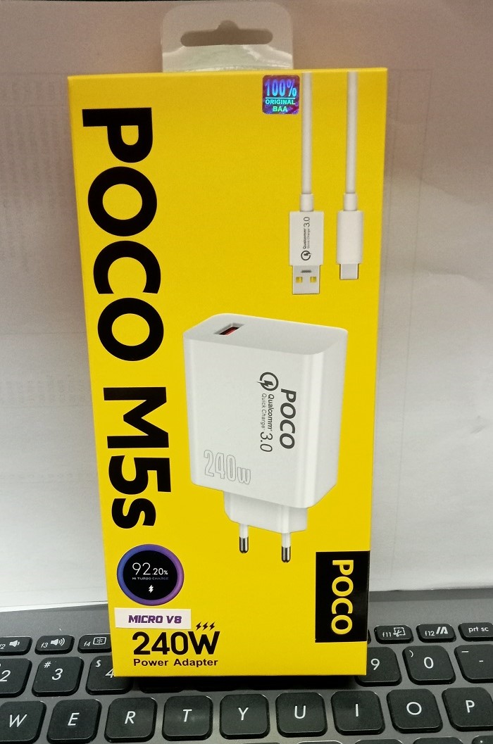 Charger Poco M5s 240W Power Adapter Support Fast Charging | Lazada ...