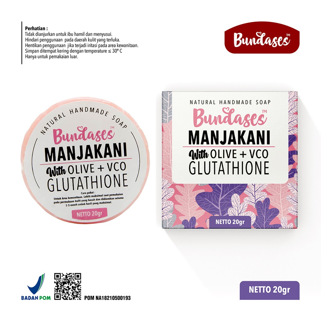 ORIGINAL - MANJAKANI BUNDASES 20gr MENGENCANGKAN KULIT WAJAH SABUN ...
