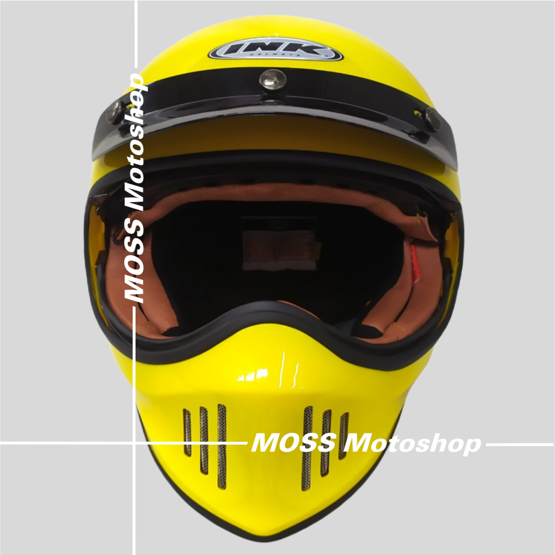 Helm INK Trooper Solid Crimson Yellow| FullFace Classic | Original ...