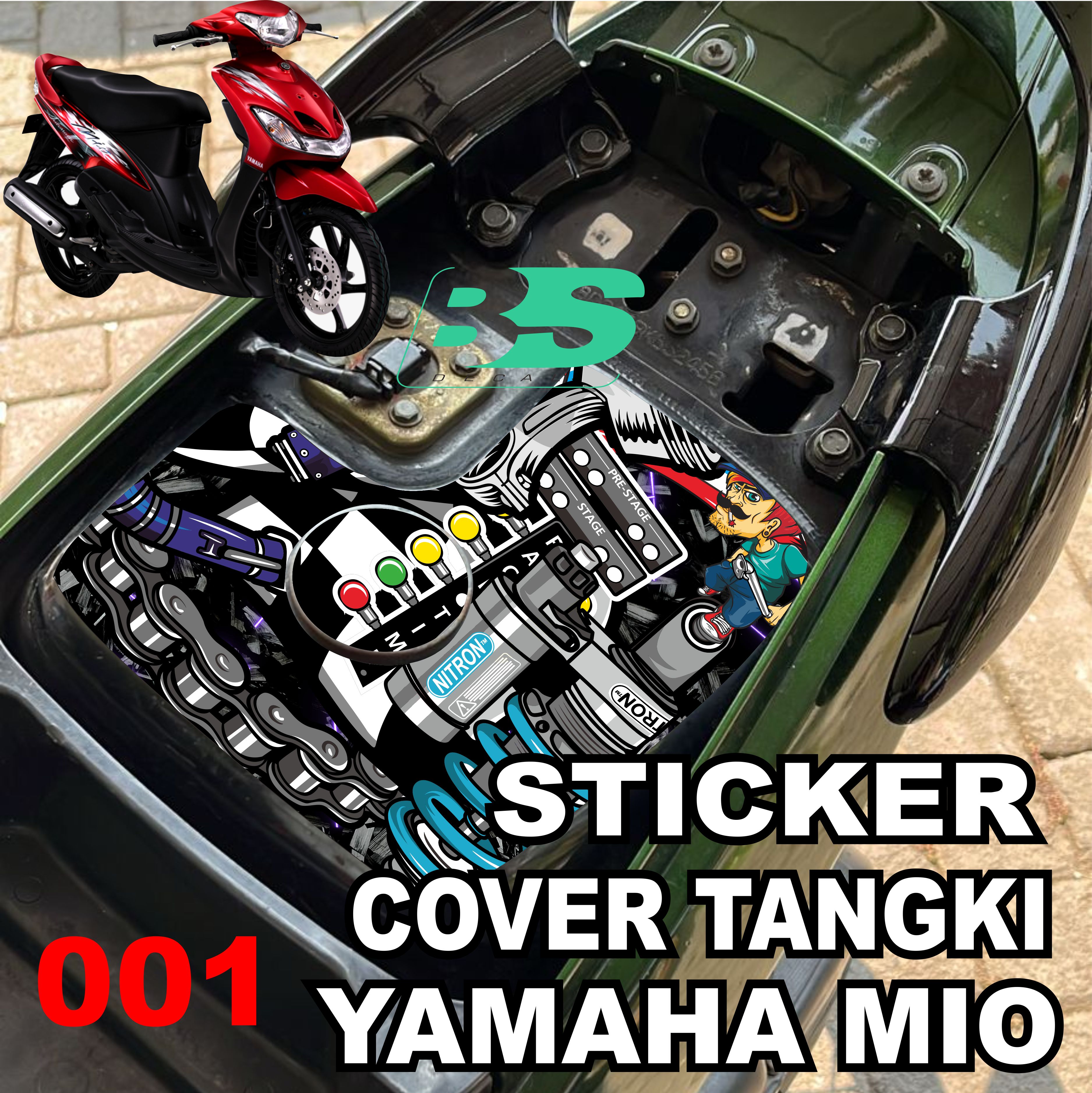 STRIPING STICKER PELINDUNG COVER TANGKI MIO SPORTY / STICKER PELINDUNG ...