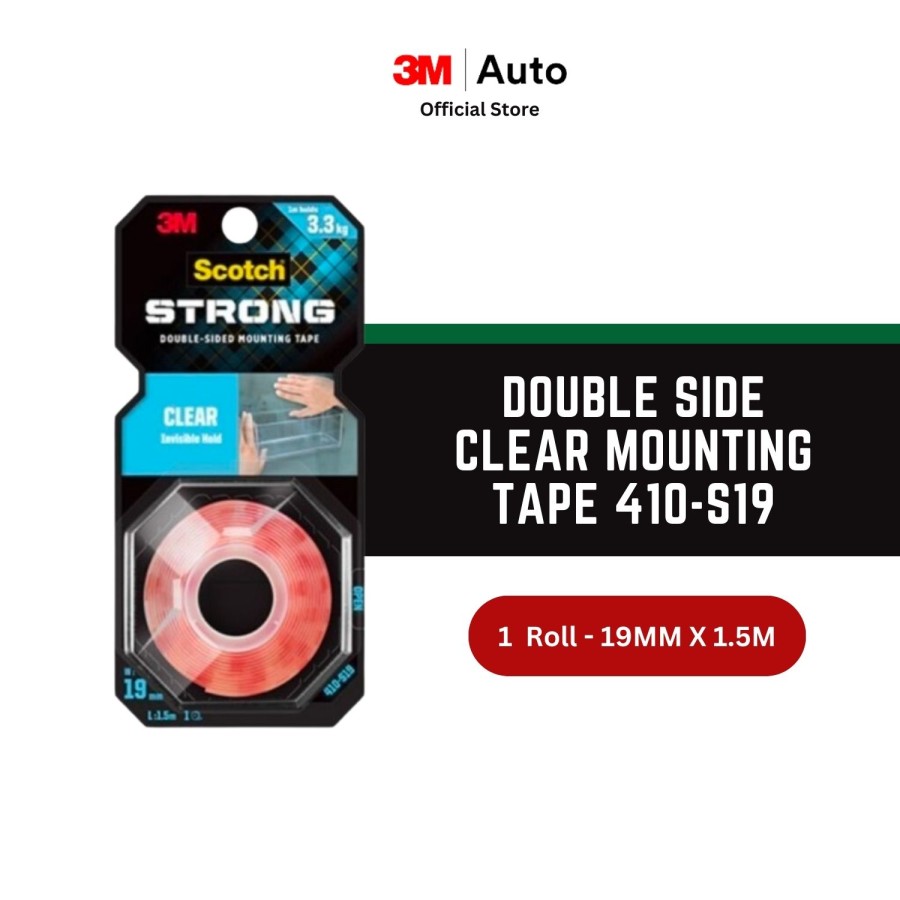 3M™ Scotch® Perekat Double Side Clear Mounting Tape 410-S19 19MM X 1.5M | Lazada Indonesia
