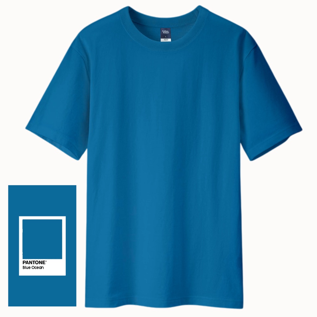 KAOS BASIC- OCEAN BLUE [ COTTON COMBED 30s OEKO-TEX]| Kaos Polos pria ...
