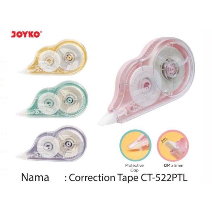 Correction Tape / Tip Ex Roll Joyco CT 522PTL Pastel | Lazada Indonesia