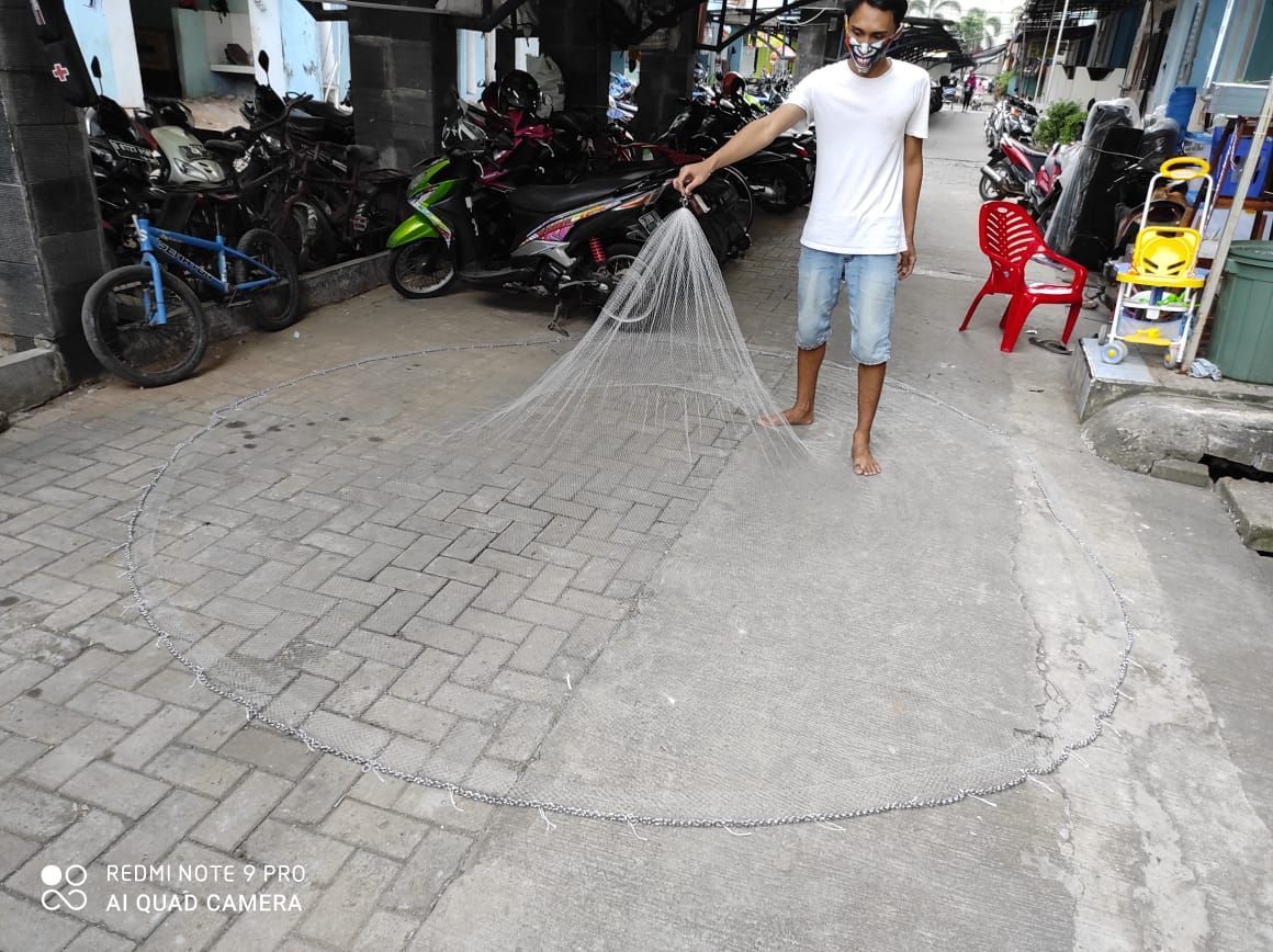 jala ikan dan udang 9 feet 2,7 meter full tebar | Lazada Indonesia