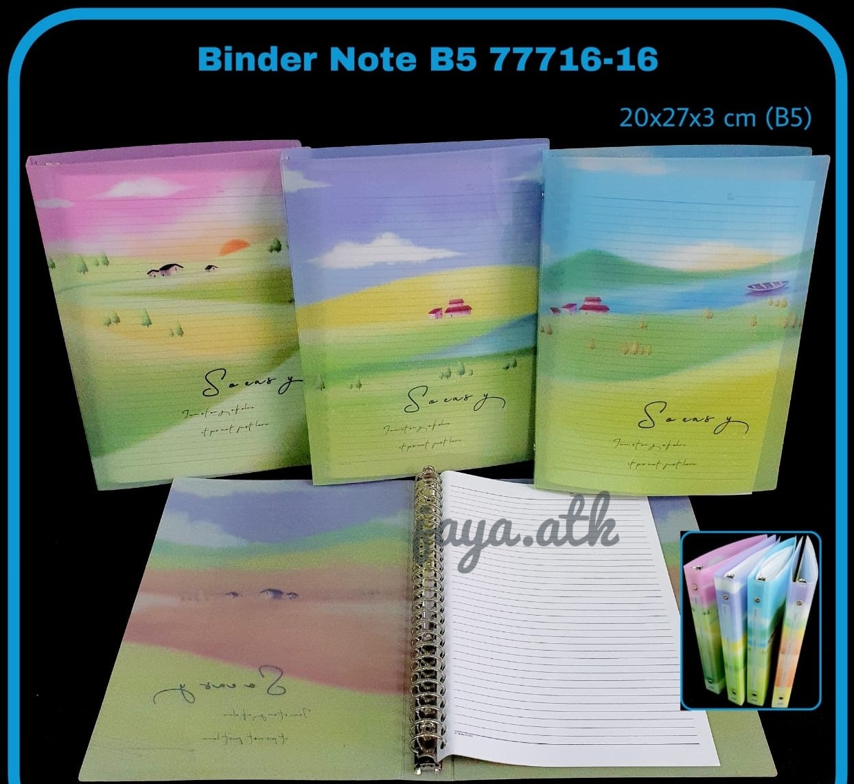 BINDER NOTE B5 26 RING MAP BINDER LOOSE LEAF BINDER BUKU BINDER LUCU ...
