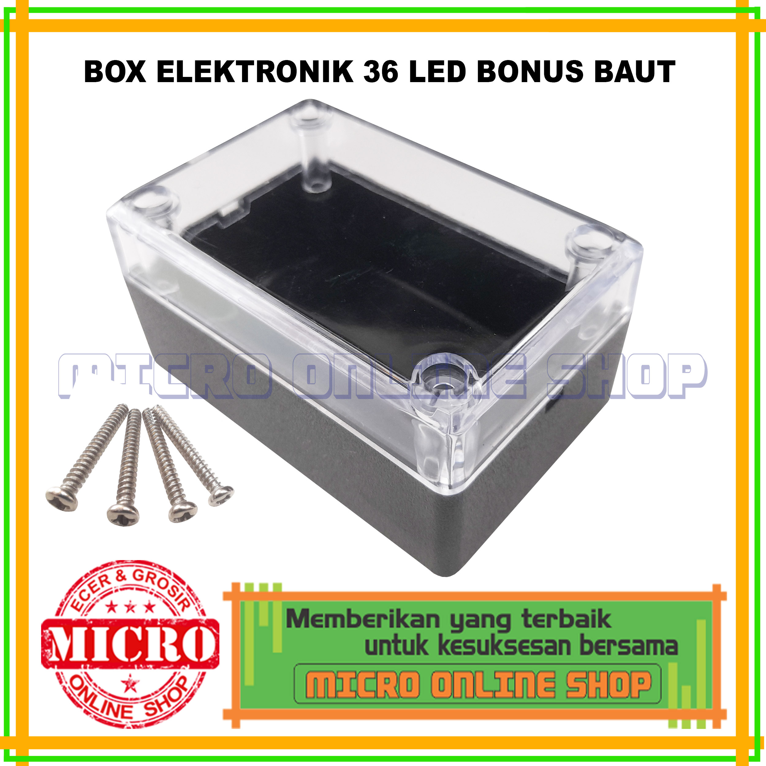 Box Elektronik 36 LED + Baut Box Plastik Hitam Rangkaian Elektronik ...