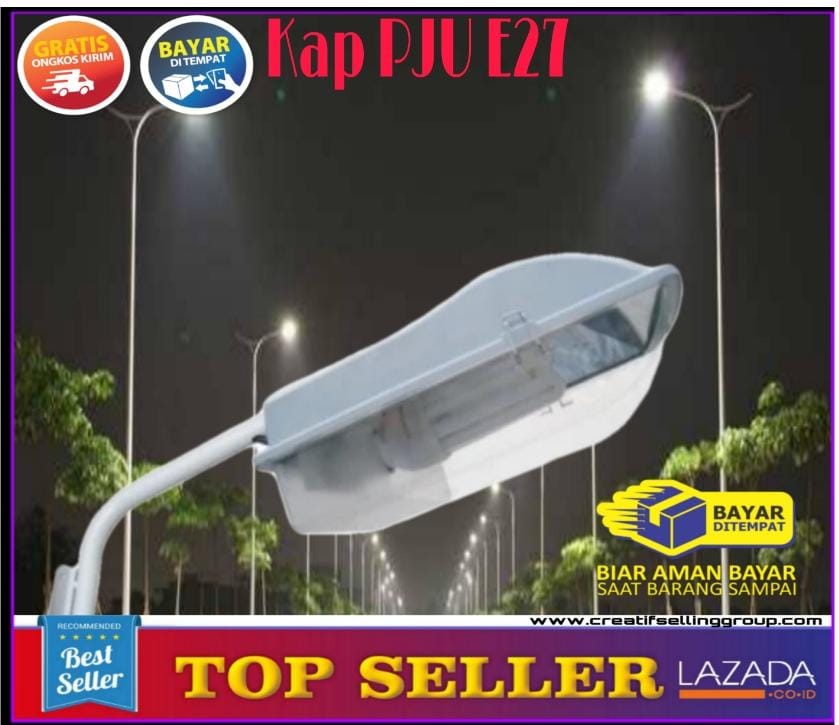 Kap PJU Kap Lampu Jalan E 27 / Kap PJU E 27 / Kap Lampu Cobra PJU E 27 / Lampu Jalan | Lazada ...