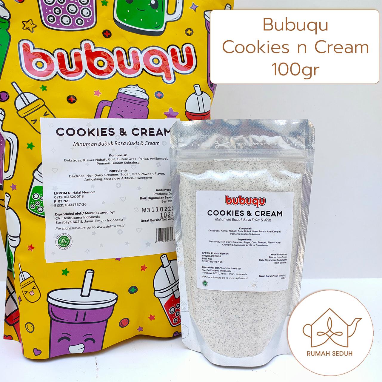 Bubuqu Cookies N Cream 100gr Minuman Bubuk Rasa Oreo Kukis Krim Lazada Indonesia