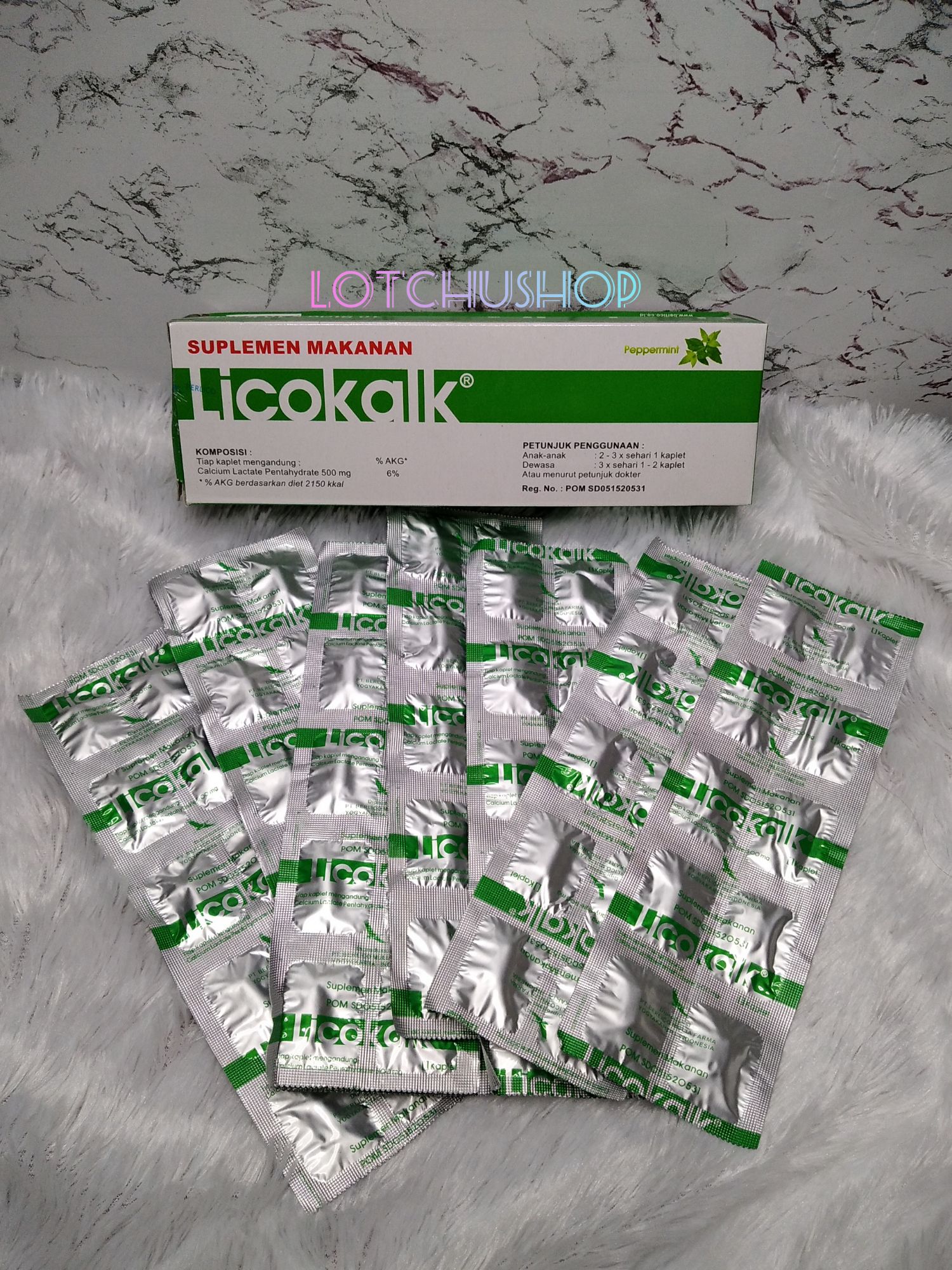 kalsium tulang licokalk 500mg per strip sumplemen makanan | Lazada ...