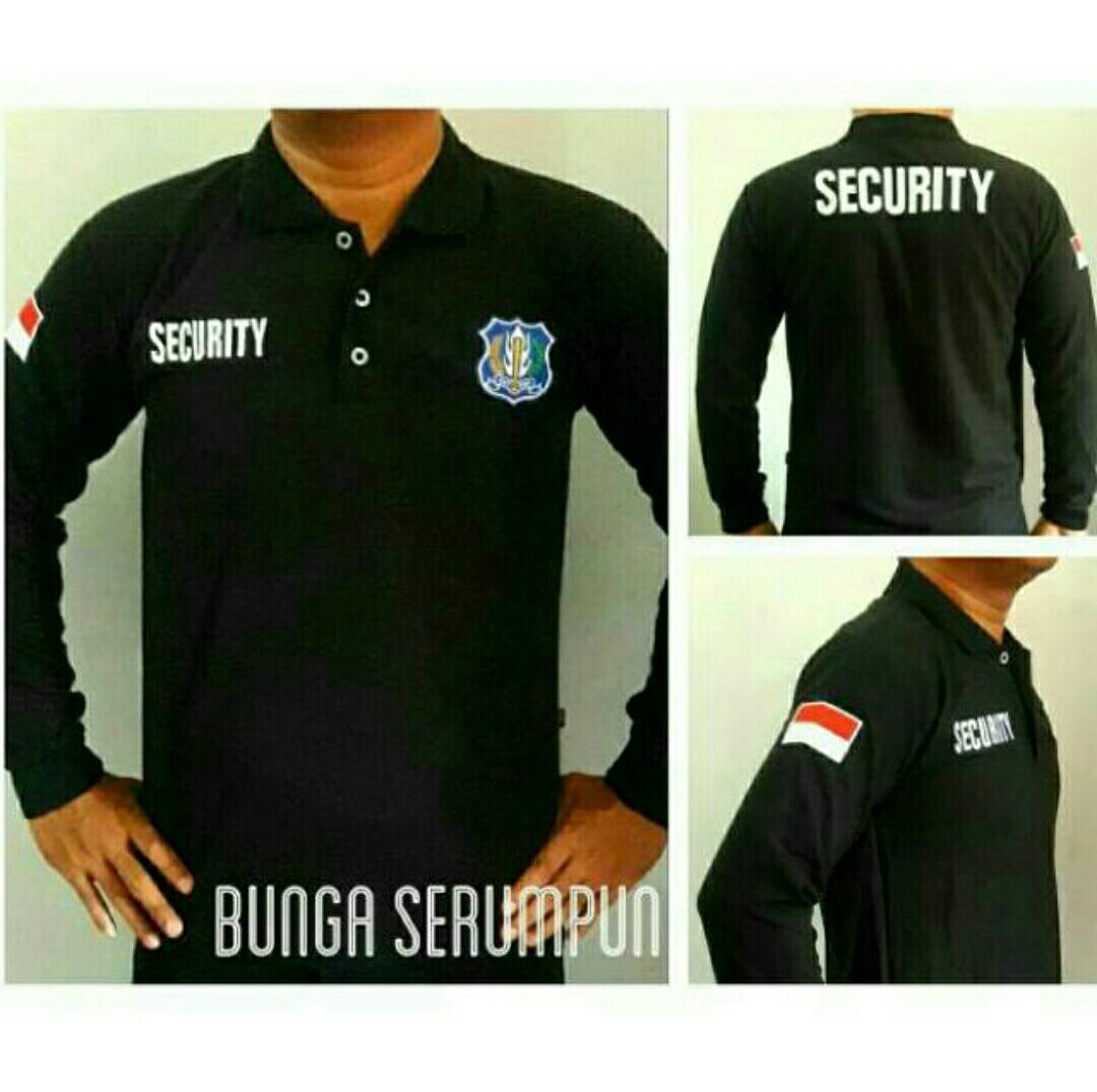 KAOS SECURITY LOGO BIRU LENGAN PANJANG - KAOS KERAH SECURITY LOGO BIRU ...