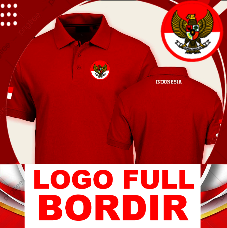 POLO LOGO BORDIR GARUDA BENDERA INDONESIA Baju laki laki wanita dewasa ...