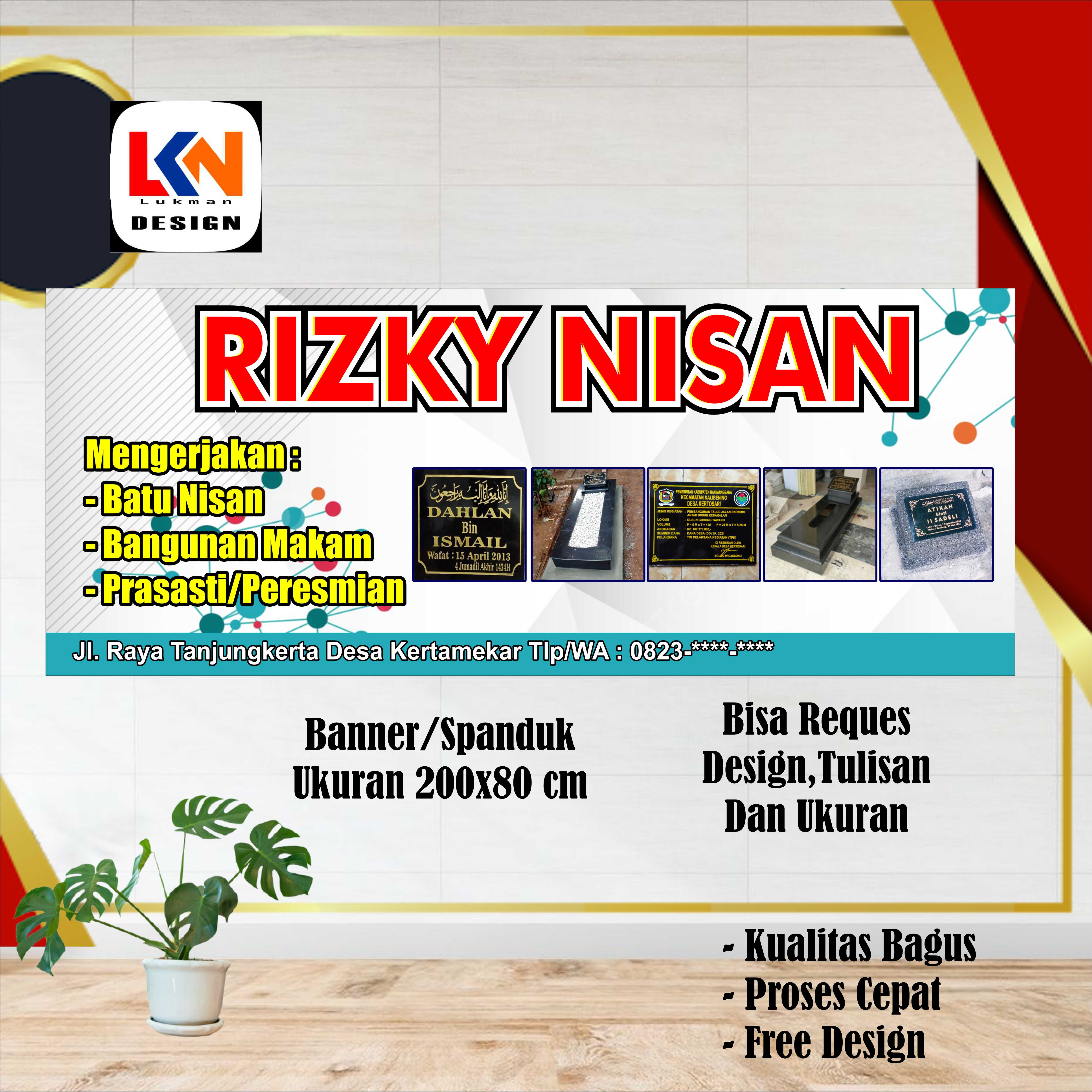 spanduk banner rizky nisan uk,200x80cm | Lazada Indonesia