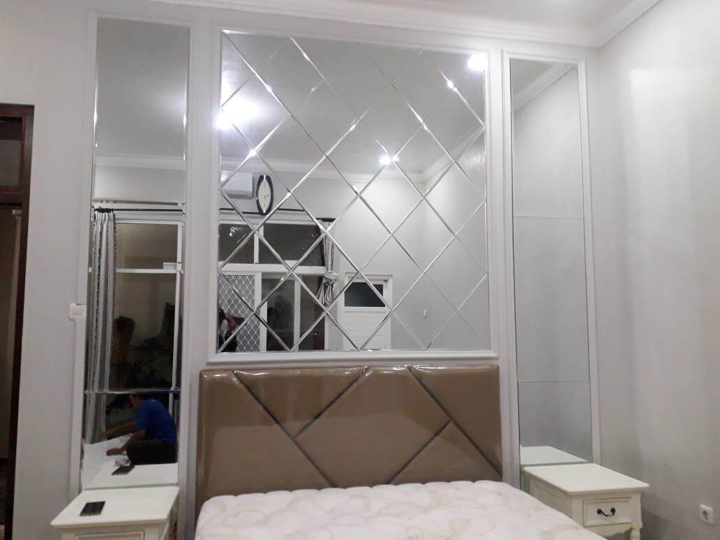 Kaca Cermin Rectangular PAKET Ukuran 112CM X 112CM Tebal 2MM / Kaca ...
