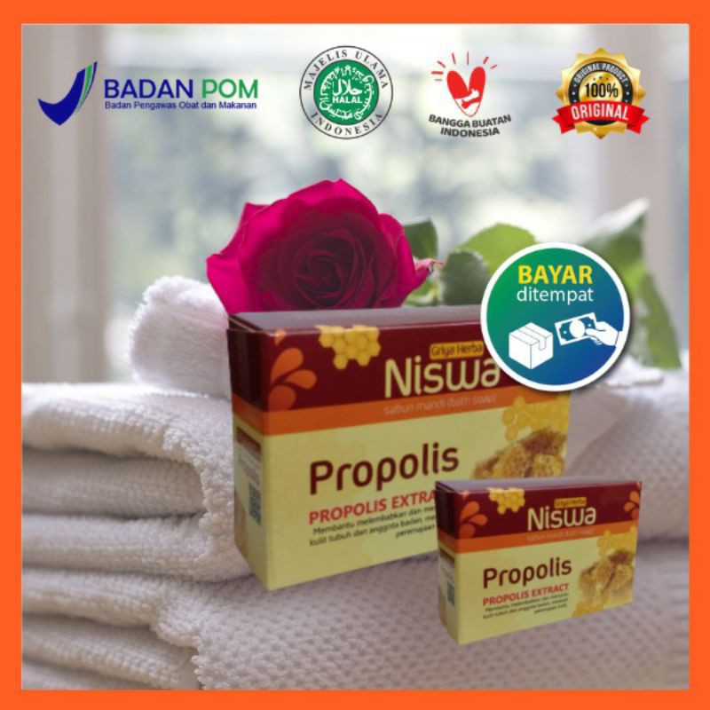 herbal sabun mandi niswa propolis original griya herba isi 90 gram ...