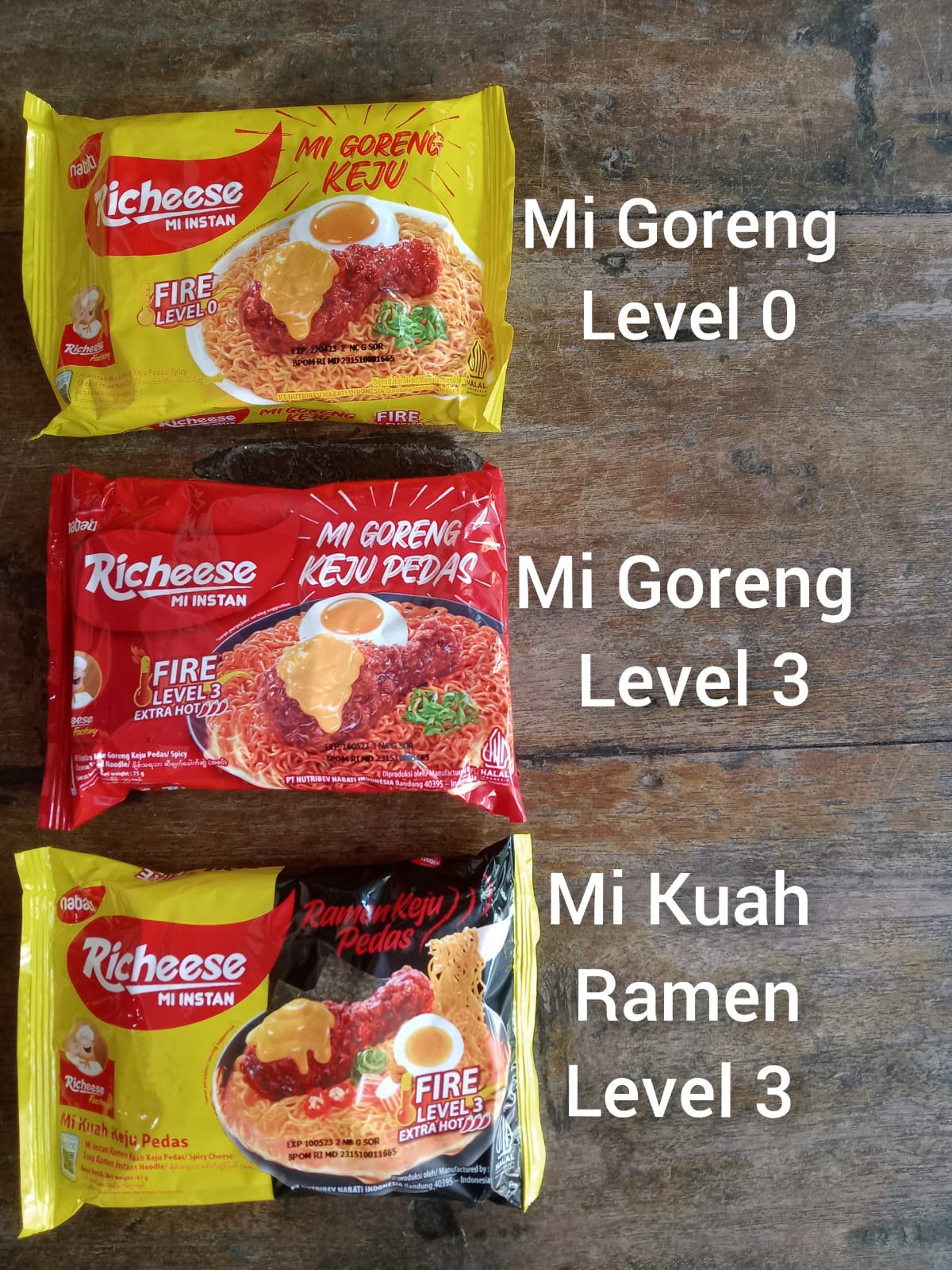 Mie instan/mie goreng/mie Richeese Nabati 74 gram/Mie goreng keju/mie ...