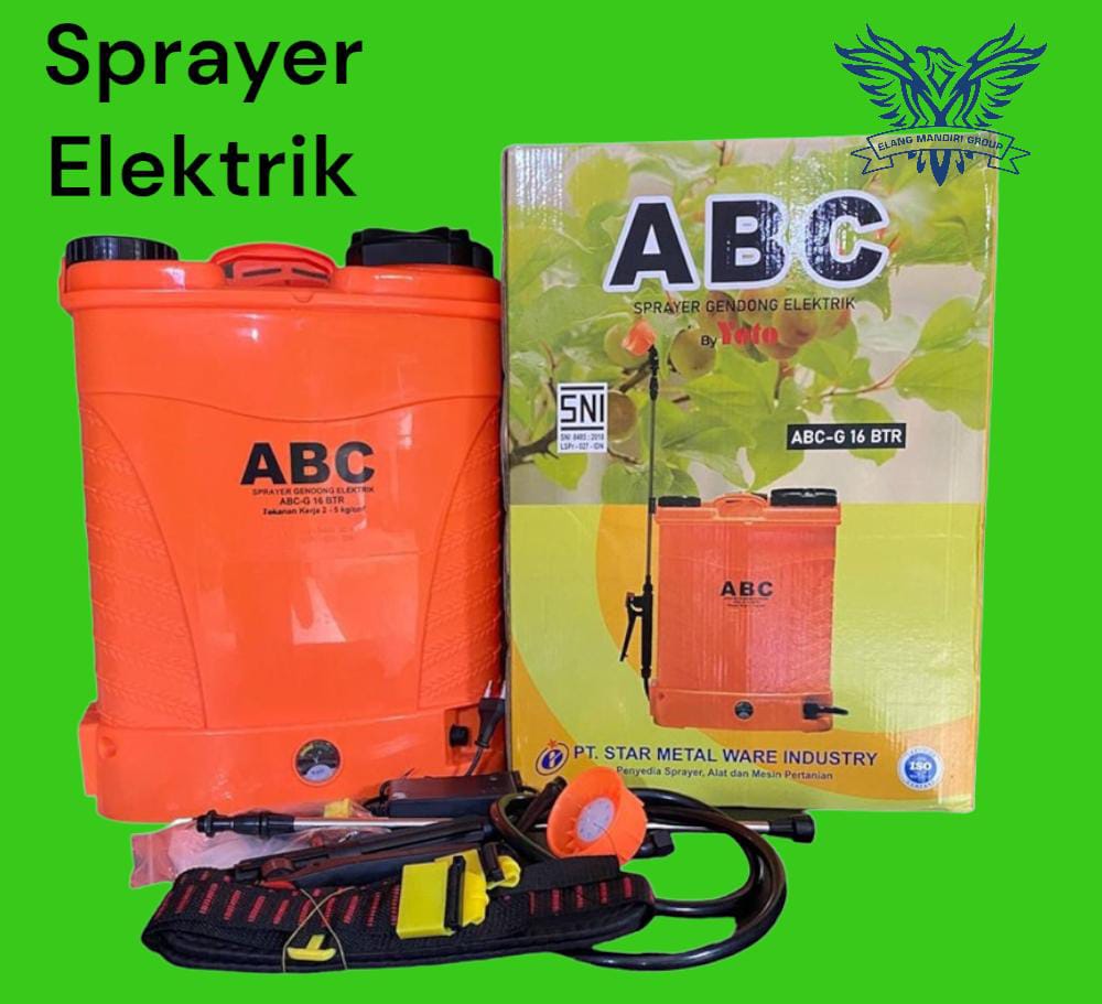 Tangki Sprayer Elektrik ABC 16 Liter Alat Semprotan Air Hama Otomatis ...