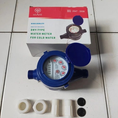 Meteran Air Body PVC Drat 1/2" / Water Meter PAM + Ampere Meter MIAMI ...