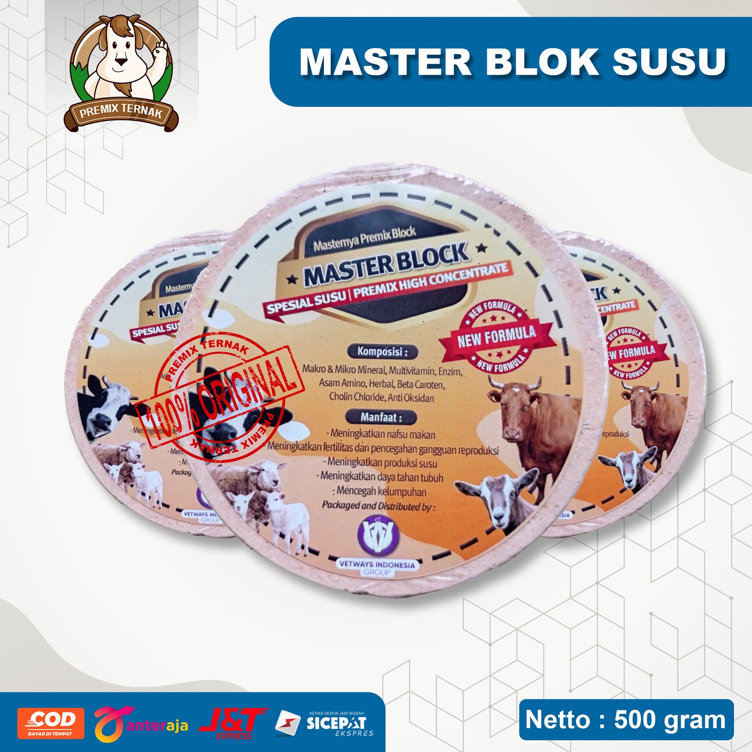 Mineral Blok Susu MASTER BLOK SUSU UKURAN KECIL 500gr | Masternya ...