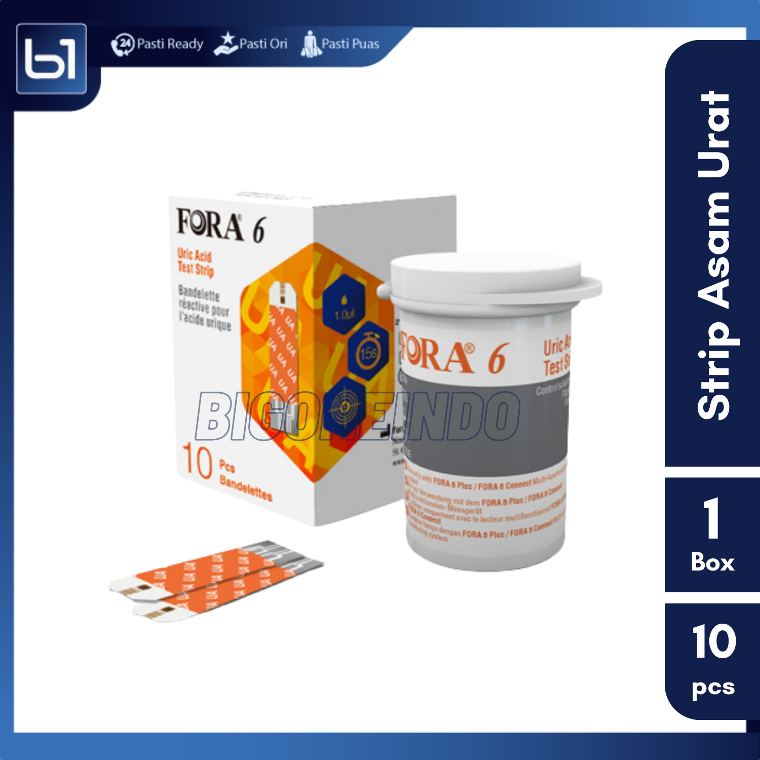 Refill Tes Strip Fora 6 Plus Gula Darah, Kolesterol, Asam Urat 6 in 1 ...