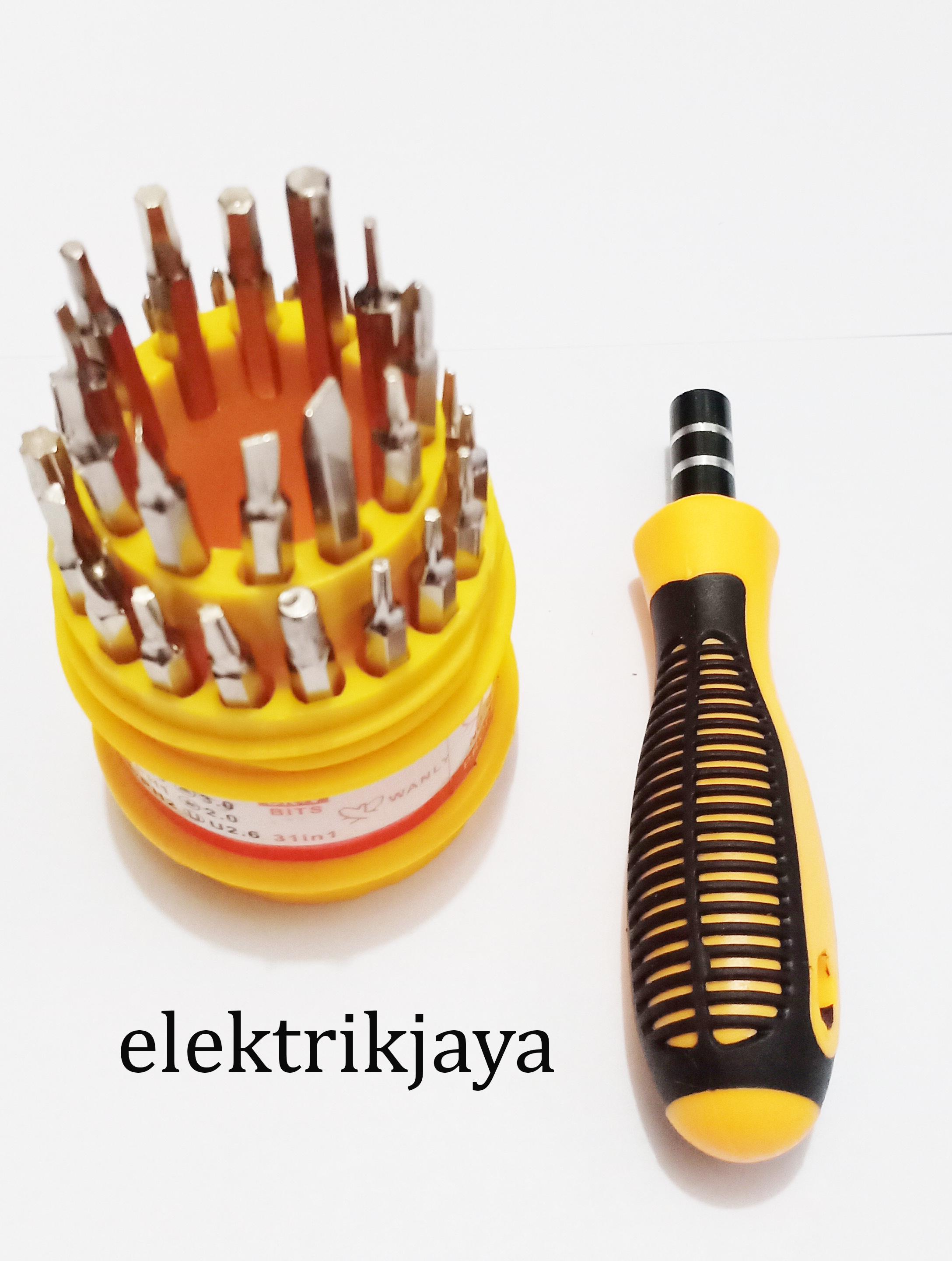 Promo Obeng Set (tool set) 31 jenis tipe obeng - elektrikjaya | Lazada ...