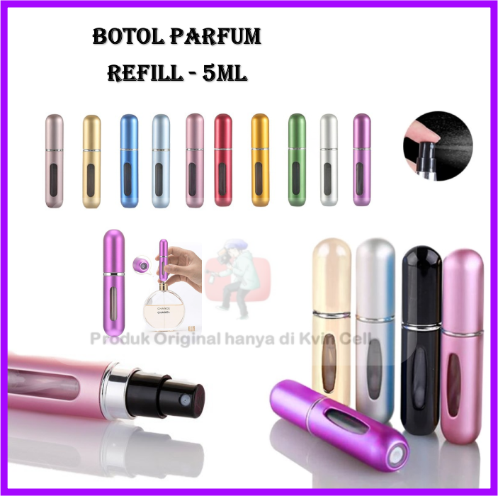 Botol Parfum Refill 5ml Mini Portable Kosong Unik Parfume Travel Mewah ...
