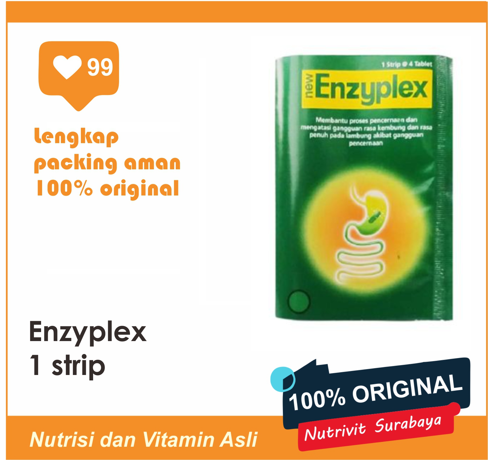 New Enzyplex Strip 4 Tablet | Lazada Indonesia