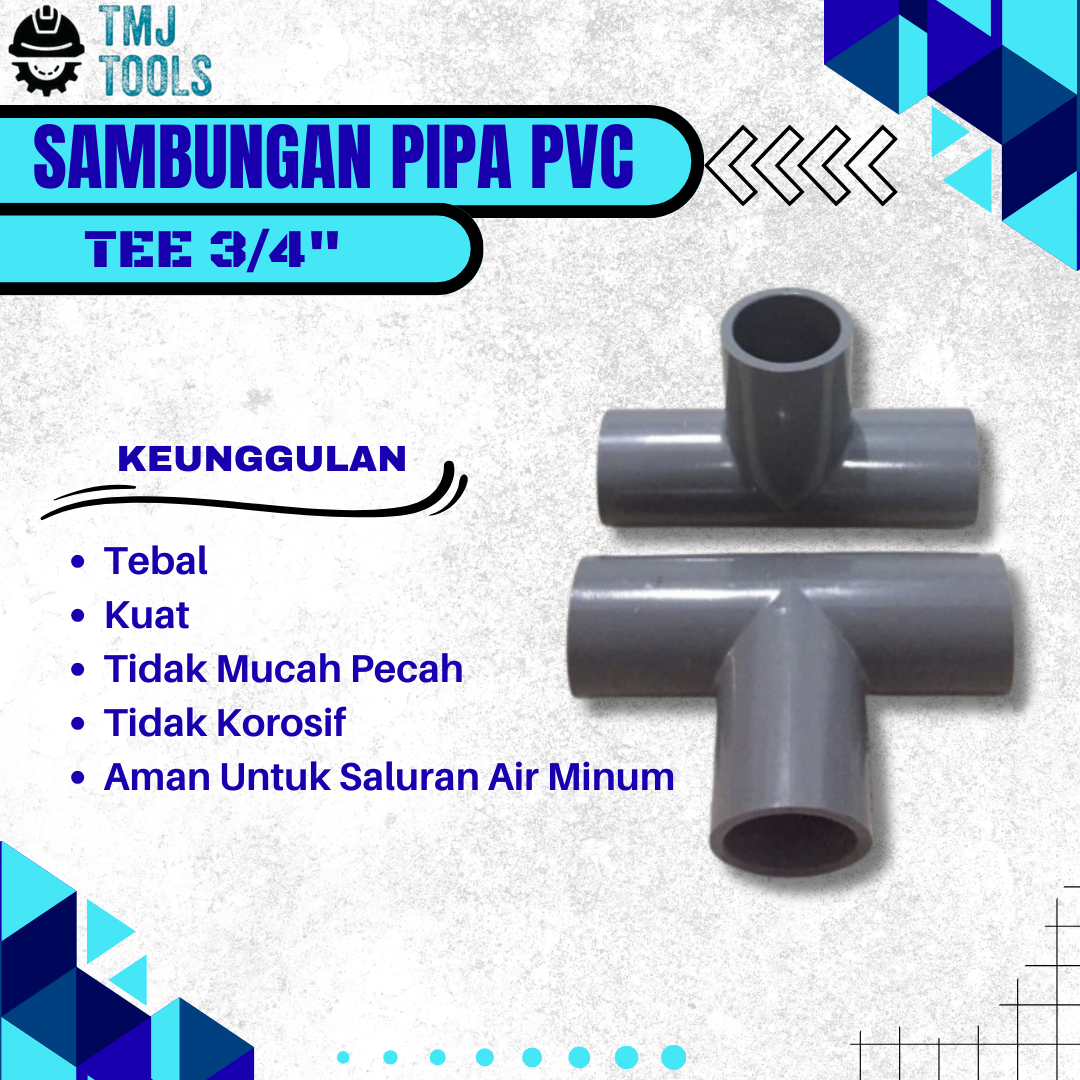 Sambungan Pipa T Pvc 3 4 Inch Sambungan Pipa Tee 3 4 Alat Penyambung