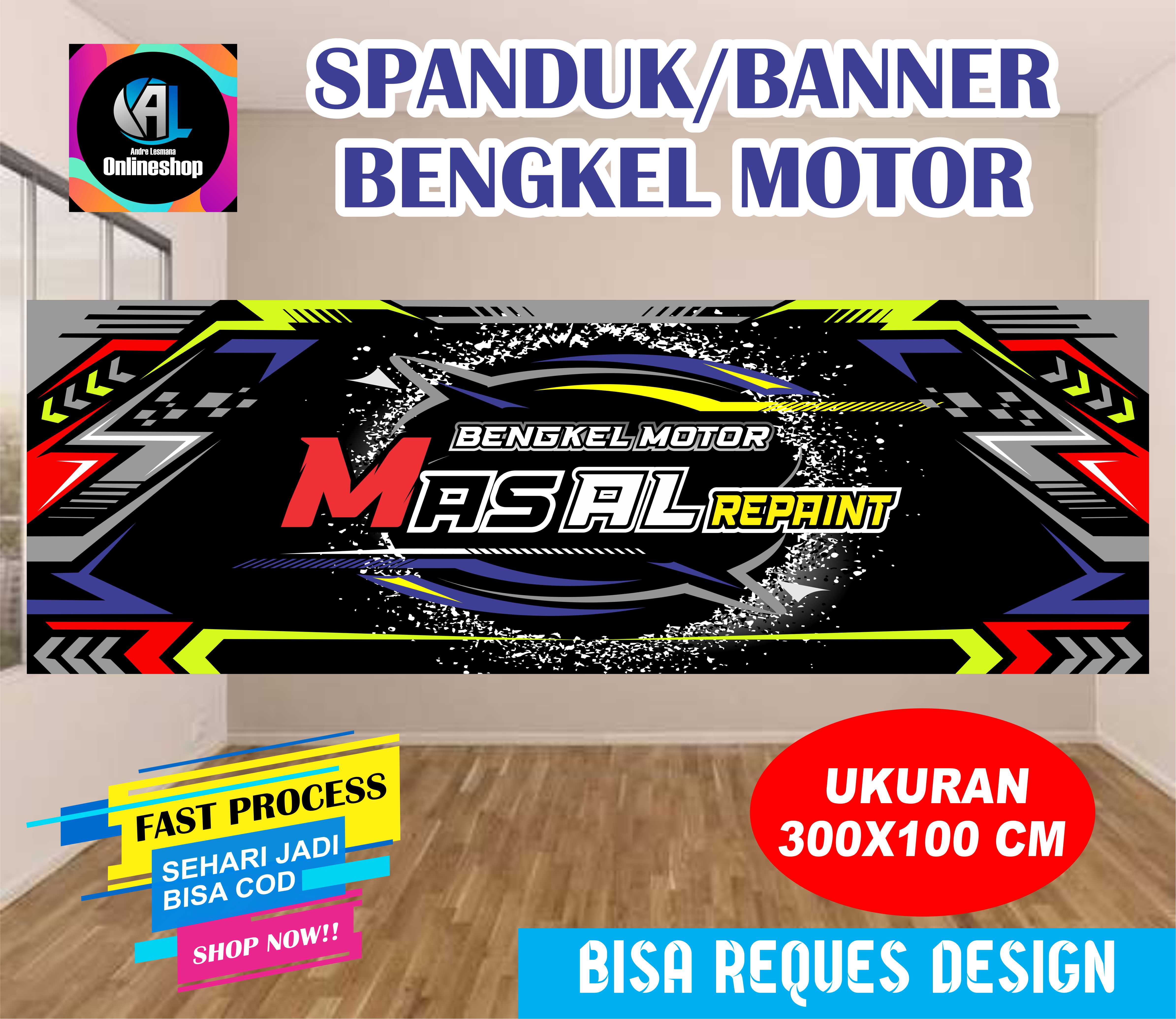 Spanduk Banner Bengkel Motor Repaint New | Lazada Indonesia