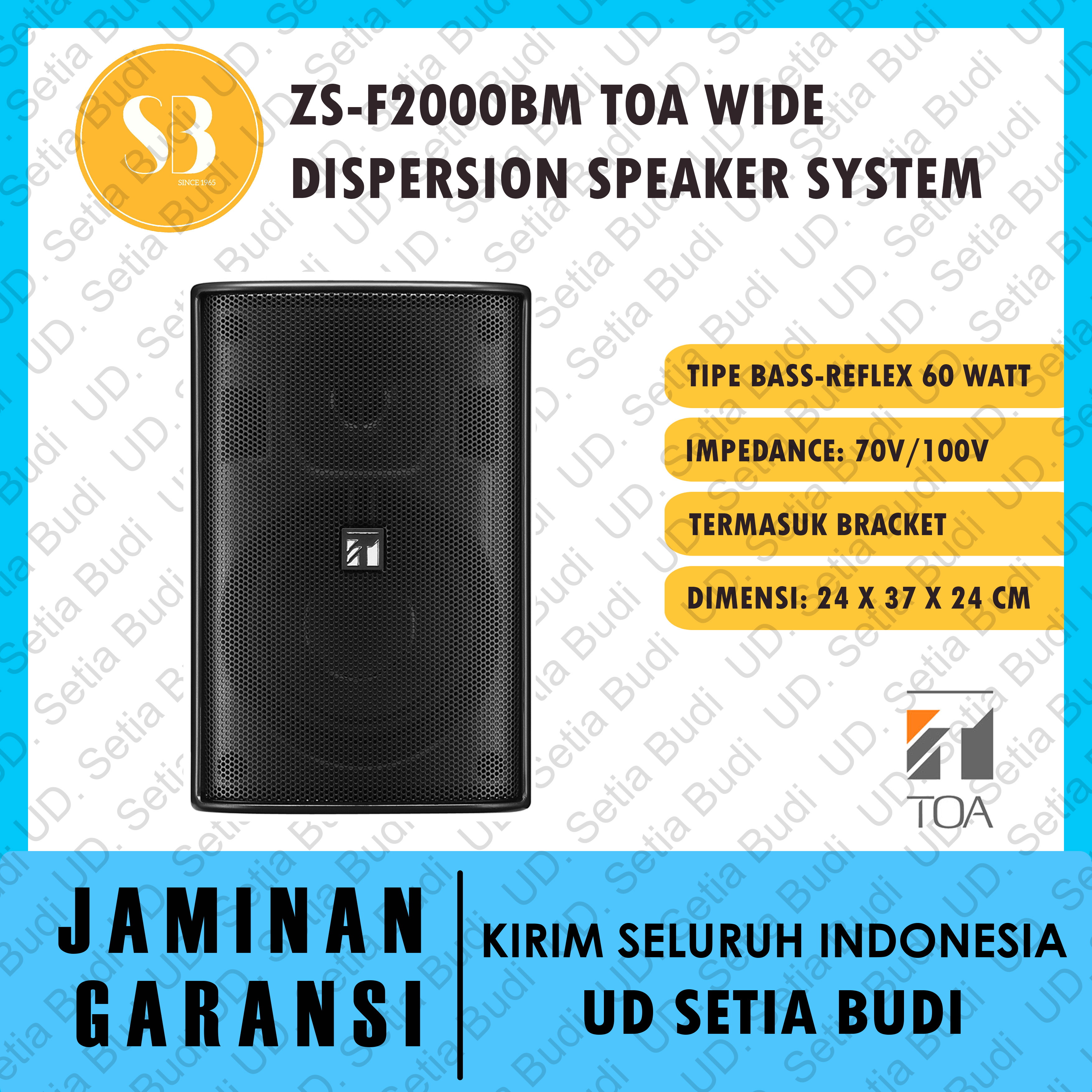 TOA ZS-F2000BM Speaker Sistem Dispersi Lebar F 2000 BM Wide Dispersion ...