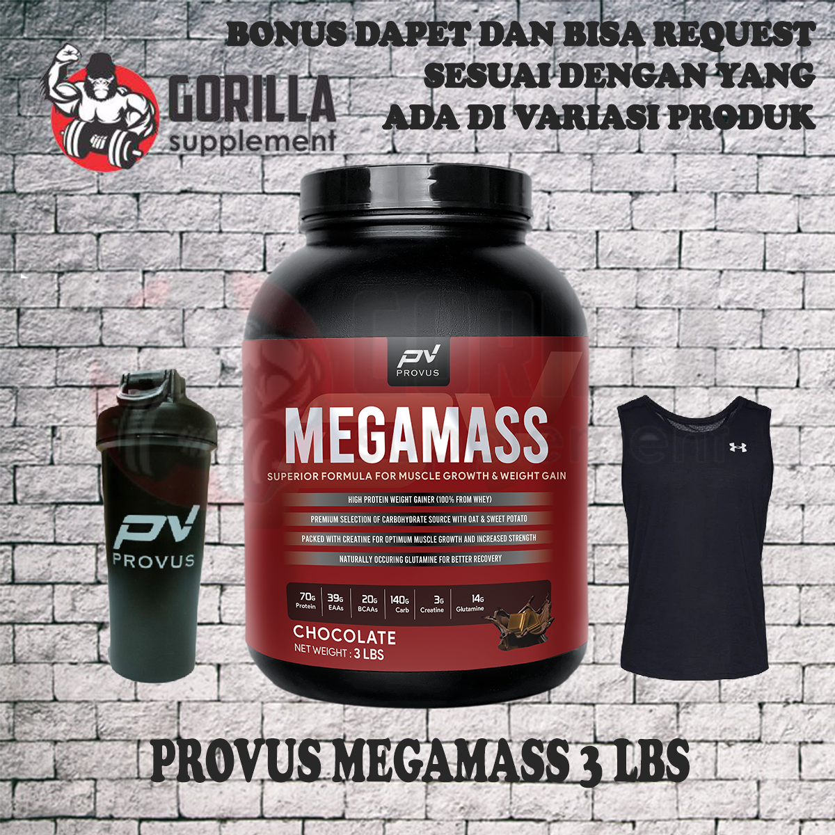 PROVUS Mega Mass Gainer 3lbs 3lb Supplement Fitness Bulking | Lazada ...