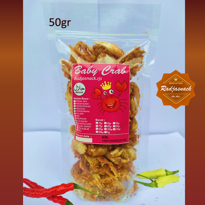 BABY CRAB CRISPY 50GR / SNACK KRIUK / CEMILAN ENAK TREMEN MAKAN APA ...