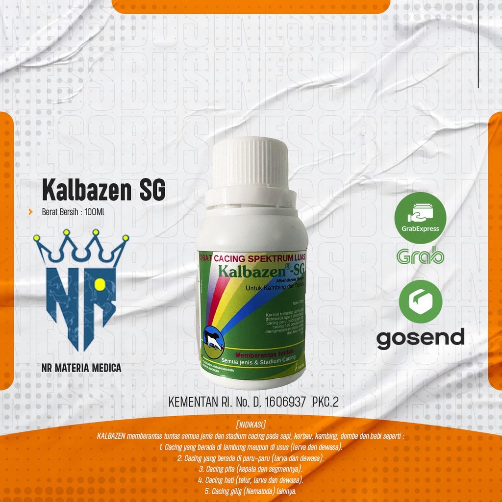 KALBAZEN SG100ml OBAT CACING ORAL SANGAT EFEKTIK MEMBASMI CACING PADA ...