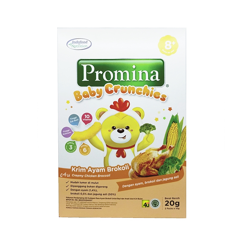 PROMINA BABY CRUNCHIES KEJU / RUMPUT LAUT / KRIM AYAM BROKOLI CHEDDAR ...