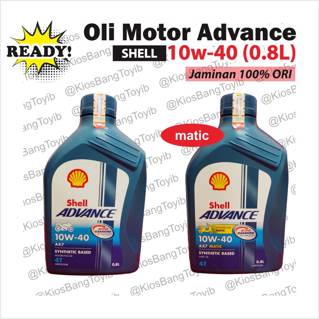 Oli Motor Bebek Matic ORIGINAL SHELL Advance 10W-40 (0.8L) | Lazada ...