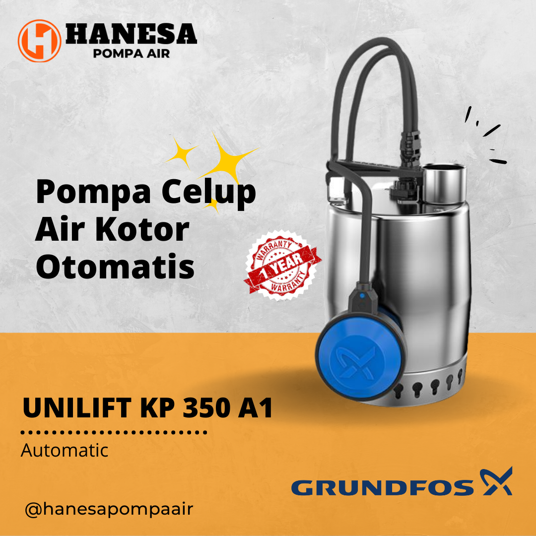 Grundfos Unilift Kp 350 A1 Pompa Celup Air Kotor Otomatis Lazada