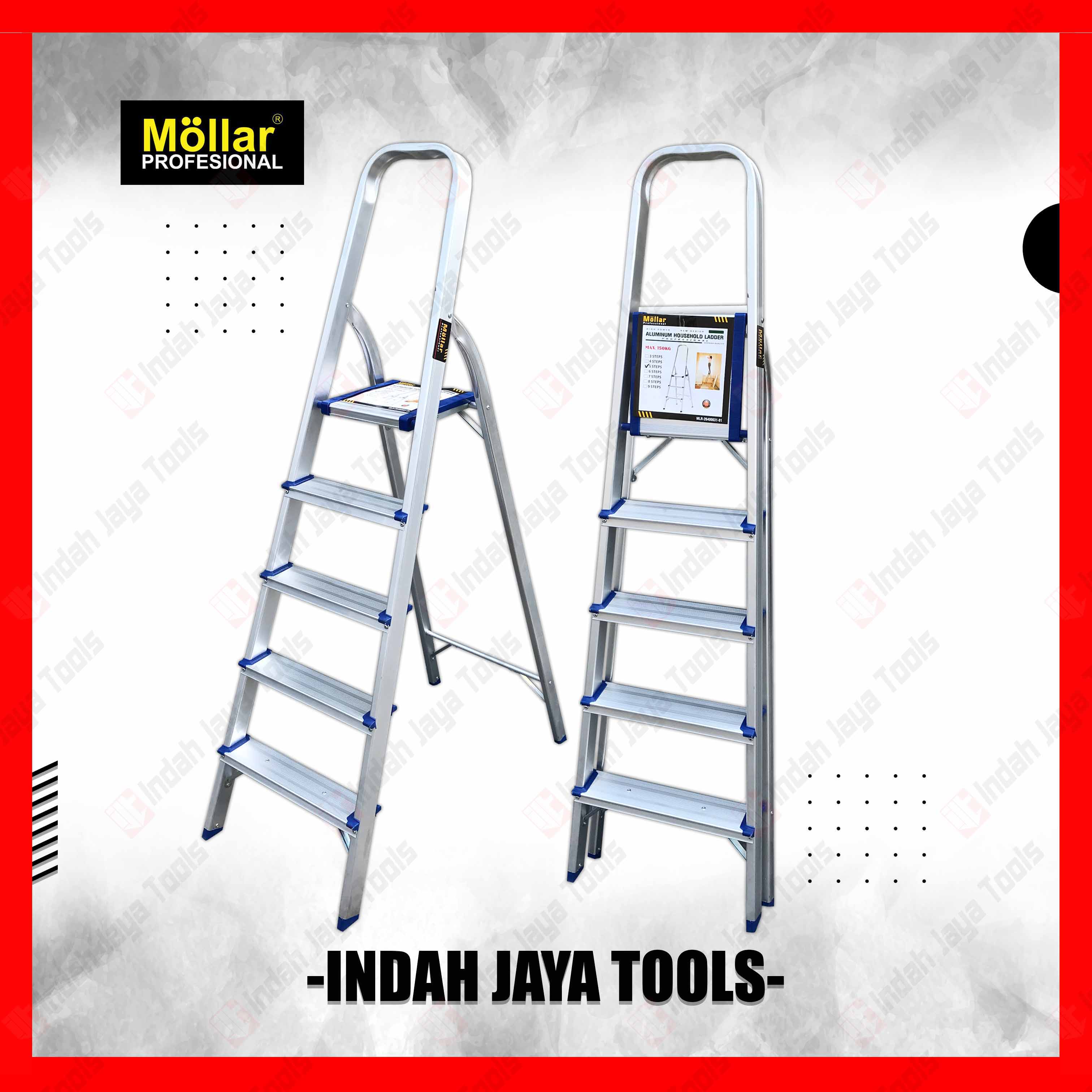 MOLLAR Tangga ALUMUNIUM 5S 5 Step - Tangga Lipat Rumah Ladder | Lazada ...
