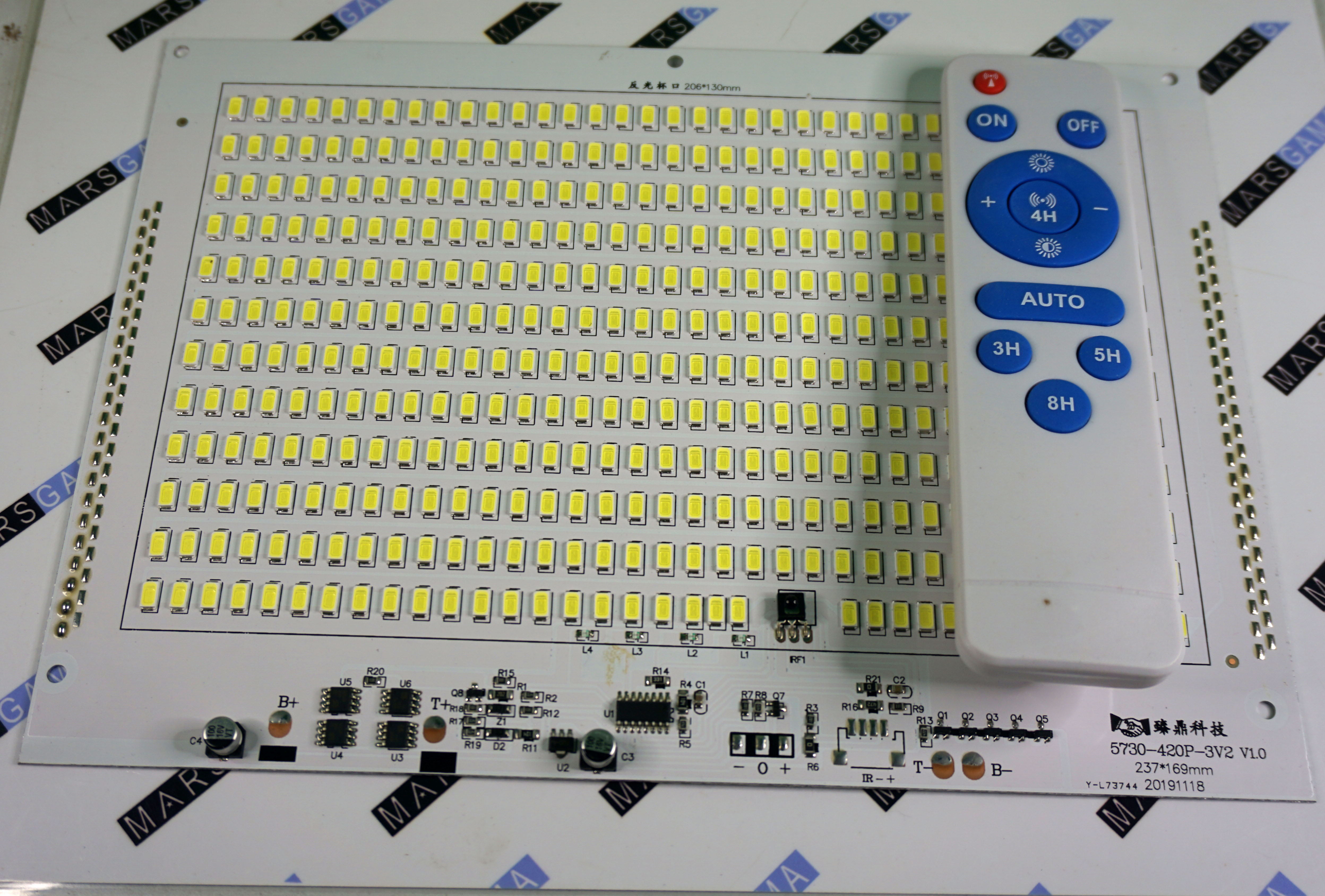 BIG PCB led Besar SMD 5730 remote 3.7v - 4.2v 18650 DIY lampu panel ...