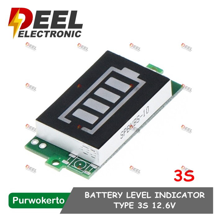 BATTERY LEVEL INDICATOR MODULE 3S 12V LED POWER LEVEL BATTERY ACCU ...