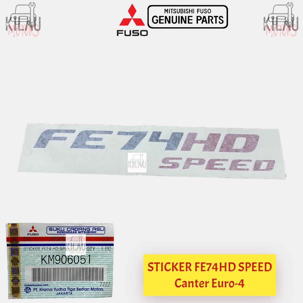 Sticker Stiker Label FE74HD SPEED Original Mitsubishi Canter Euro 4 ...