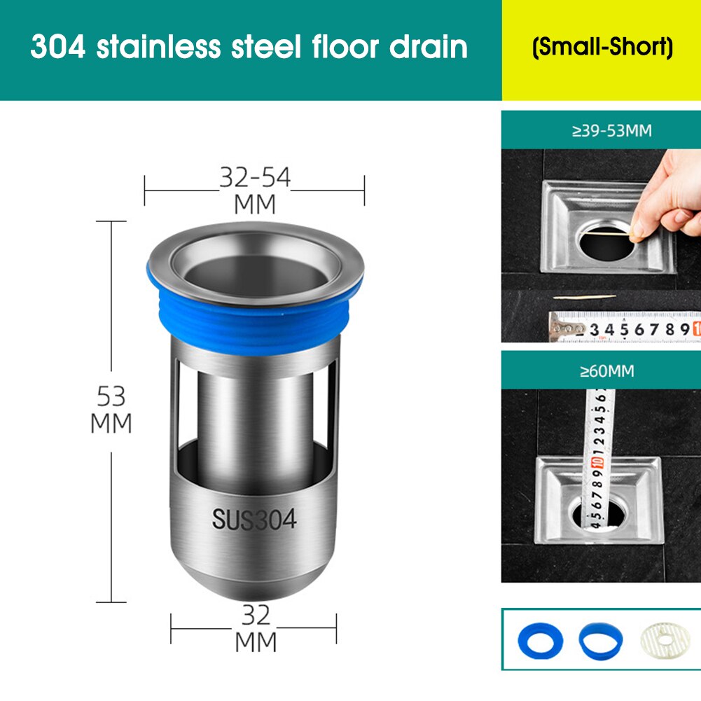 Stainless Steel 304 Floor Drain Core Plug Floor Drain Odour Trap ...